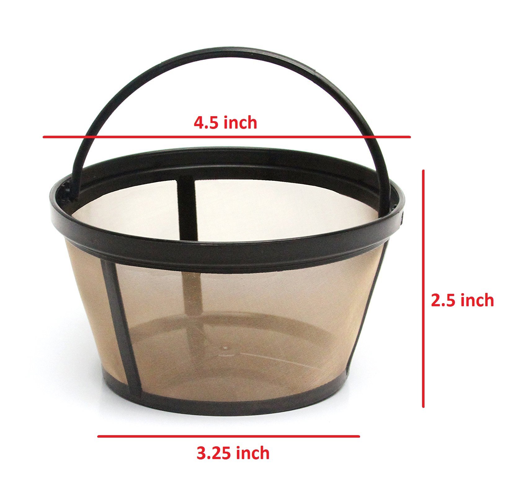 GOLDTONE Reusable 8-12 Cup Basket Coffee Filter fits Black and Decker Makers and Brewers, Replaces your Paper Coffee Filters, BPA-Free