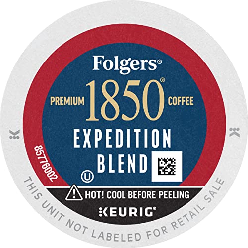 Folgers 1850 Expedition Blend Medium Roast Coffee, 60 Keurig K-Cup Pods