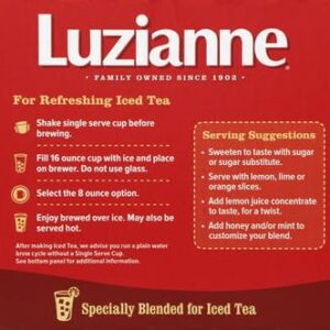 Luzianne Unsweetened Iced Tea, Single Serve K-Cup Pods, 12 Count