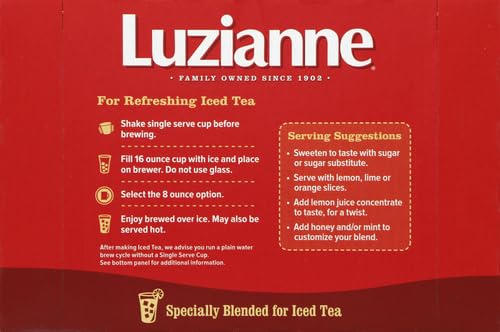 Luzianne Unsweetened Iced Tea, Single Serve K-Cup Pods, 12 Count