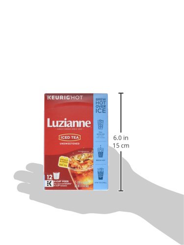 Luzianne Unsweetened Iced Tea, Single Serve K-Cup Pods, 12 Count