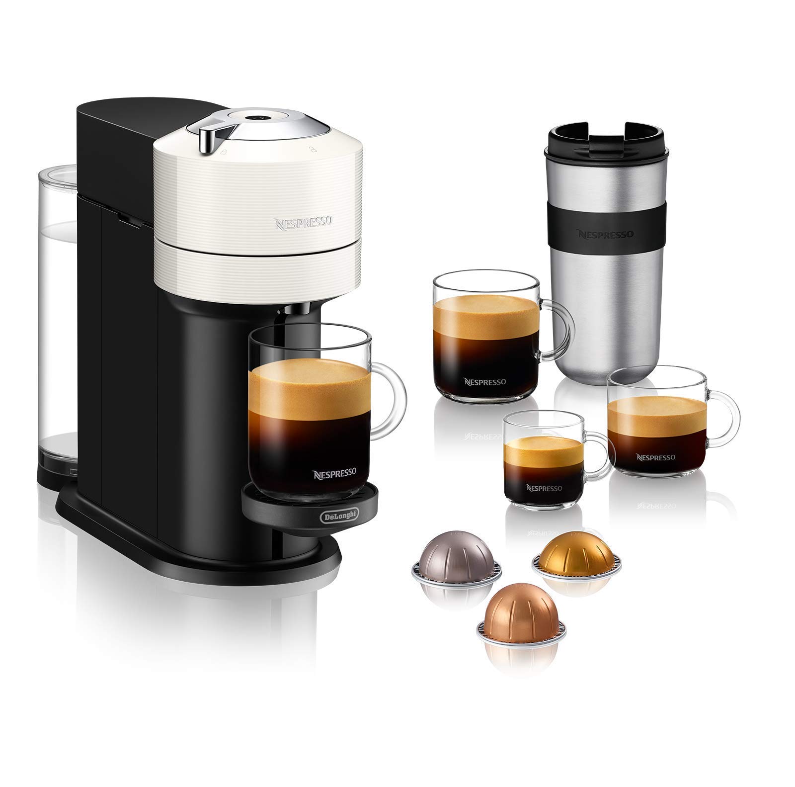 Nespresso Vertuo Next Coffee and Espresso Maker by De'Longhi, White