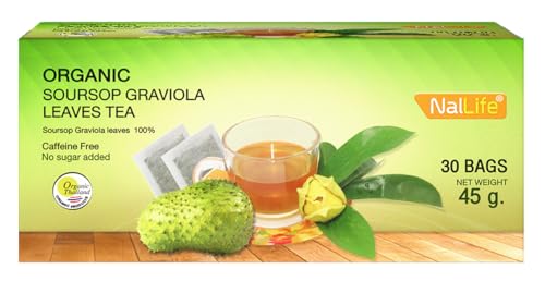 NalLife Organic Soursop Graviola Leaves Tea Pack of 30 Bags