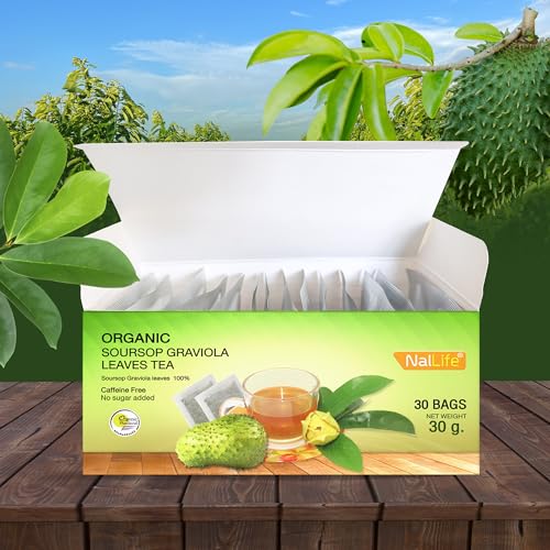 NalLife Organic Soursop Graviola Leaves Tea Pack of 30 Bags