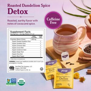 Yogi Tea Herbal DeTox Variety Pack - 16 Tea Bags per Pack (3 Packs) - Organic Detox Tea Sampler - Includes DeTox Tea, Peach DeTox Tea & Roasted Dandelion Spice DeTox Tea - Tea Assortment