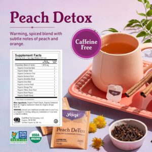 Yogi Tea Herbal DeTox Variety Pack - 16 Tea Bags per Pack (3 Packs) - Organic Detox Tea Sampler - Includes DeTox Tea, Peach DeTox Tea & Roasted Dandelion Spice DeTox Tea - Tea Assortment