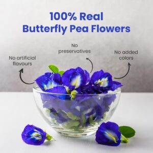 BLUE TEA - Butterfly Pea Flower Tea - 10 Tea Bags (20 Cups) | DETOX TEA | Direct From Source - Plant-Based Biodegradable Tea Bag | Makes Natural Blue, Iced Tea, Cooler, Cocktails | Premium Zipper