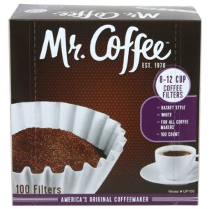 mr. coffee 8-12 cup coffee filters, box, assorted, 100 count