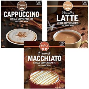 Cafe Tastle Cappuccino, Vanilla Latte, Caramel Macchiato, 30 Piece Assortment