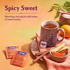 Yogi Tea Honey Chai Turmeric Vitality Tea - 16 Tea Bags per Pack (4 Packs) - Organic Tea to Support Overall Health - Includes Cinnamon Bark, Turmeric Root, Cardamom Pod, Ginger Root & More