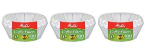 melitta junior basket coffee filters white 100 count (3 pack)