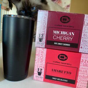 Michigan Cherry Coffee Pods by Coffee Beanery | 12ct Flavored Coffee Pods Medium Roast Coffee Pods| 100% Specialty Arabica Coffee| Gourmet Coffee Pods