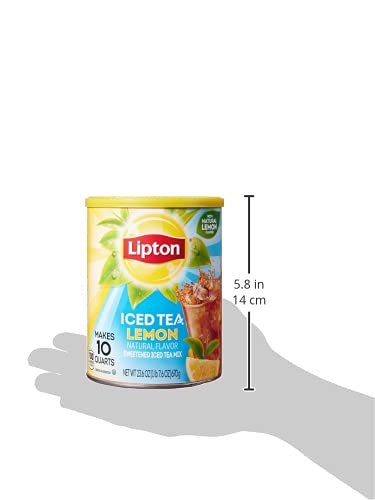 Lipton Lemon Iced Tea Mix, Sweetened, Makes 10 Quarts (Pack of 6)