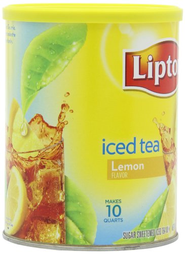 Lipton Lemon Iced Tea Mix, Sweetened, Makes 10 Quarts (Pack of 6)