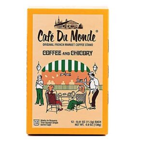 cafe du monde coffee and chicory single-serve cup pods, 12 count