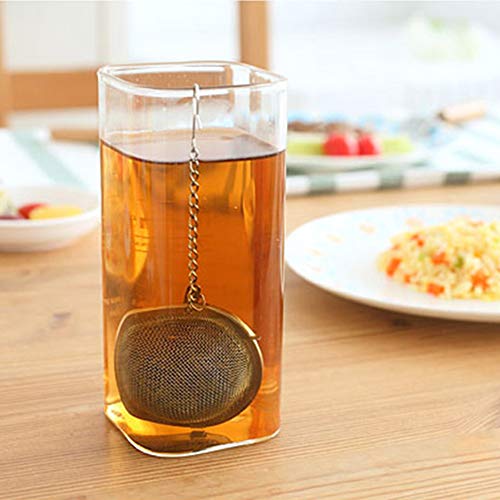 Tea Steeper, 2Pcs Mesh Tea Infuser Premium Tea Filter Tea Interval Diffuser with Extended Chain Hook for Brew Loose Leaf Tea and Spices & Seasonings