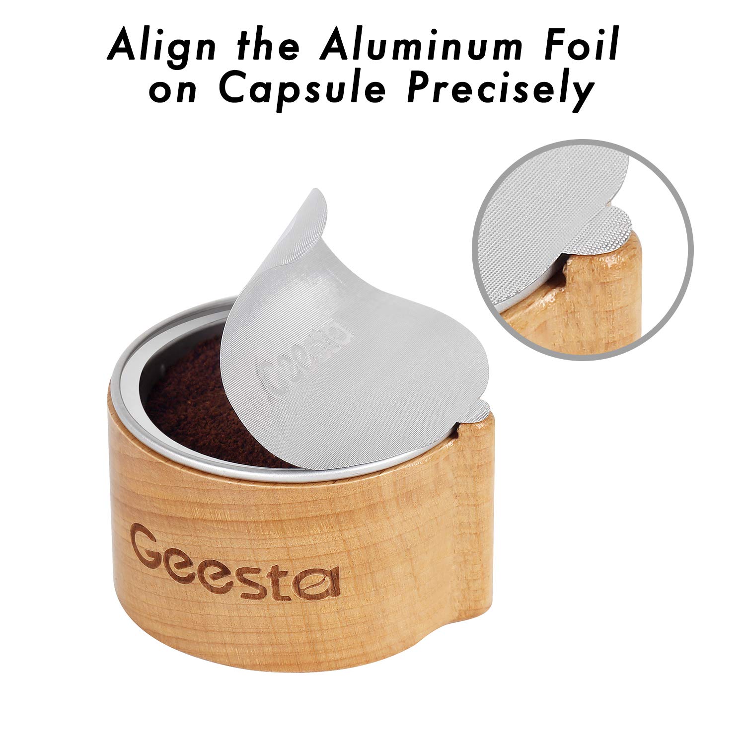 GEESTA Reusable Aluminum Foil Seals Kit Compatible with Nespresso Vertuoline Capsules