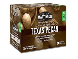 martinson single serve coffee capsules, texas pecan, compatible with keurig k-cup brewers, 24 count