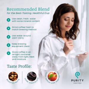 Purity Coffee FLOW Medium Roast Organic Coffee - USDA Certified Organic Specialty Grade Arabica Whole Bean Coffee - 12 oz Bag