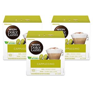 nescafÃƒâ€° dolce gusto coffee capsules cappuccino, 16 count (pack of 3)