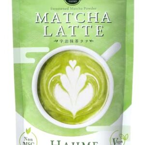 BJDesign Matcha Latte Powder “HAJIME” Sweetened Matcha Green Tea Powder - Authentic Japanese Origin - Non MSG, Non GMO, Vegan, Gluten Free (5.3 Ounce)