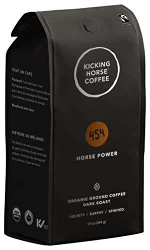 Kicking Horse Coffee 454 Horse Powder Ground Coffee, 10 Ounce