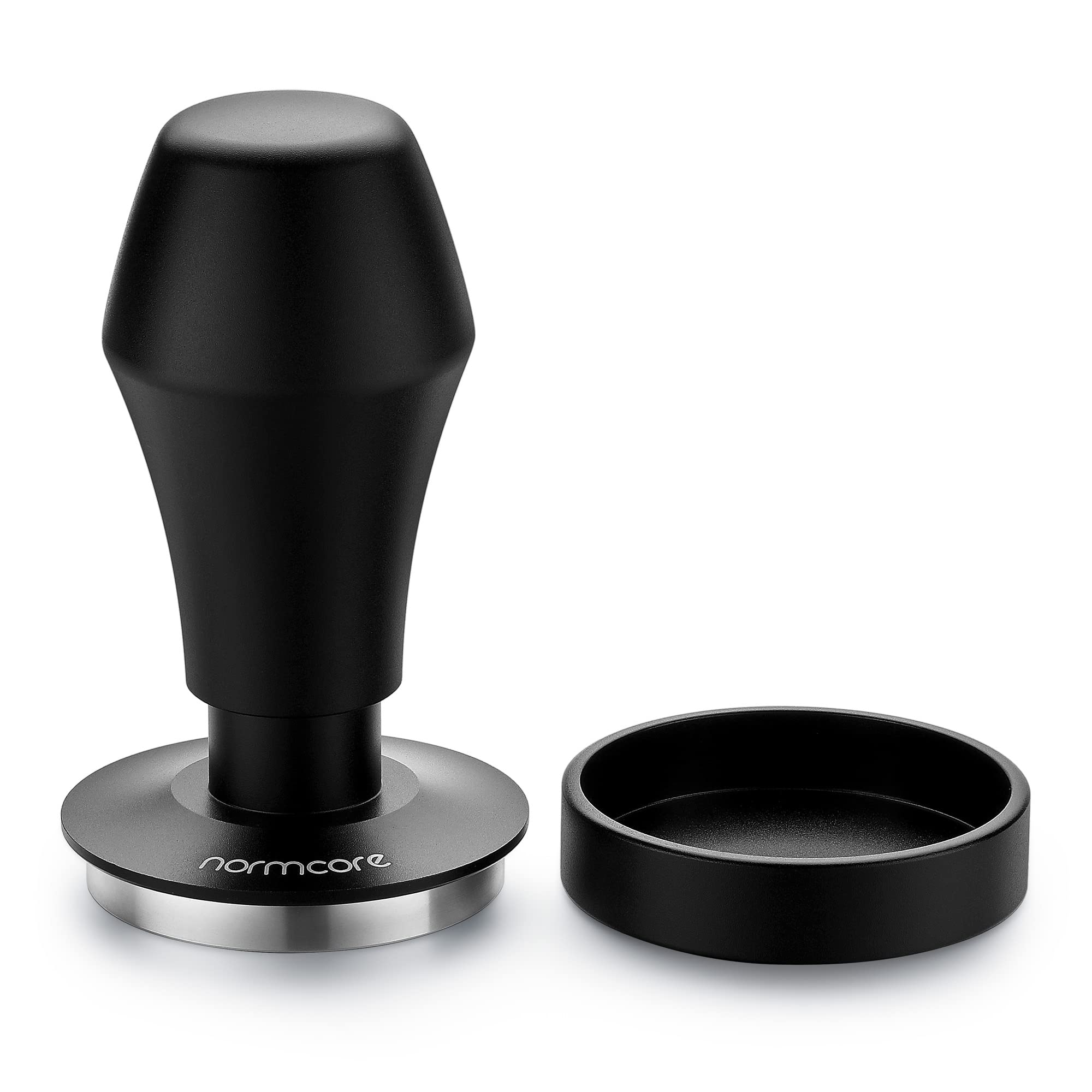 Normcore V4 Coffee Tamper 53.3mm - Spring-loaded Tamper – Barista Espresso Tamper Mat with 15lb / 25lb / 30lbs Replacement Springs - Anodized Aluminum Handle and Stand - Flat Base