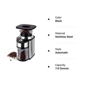 Electric Conical Burr Coffee Grinder, Adjustable Burr Mill with 19 Precise Grind Setting, Stainless Steel for Drip, Percolator, French Press, Espresso and Turkish Coffee Makers