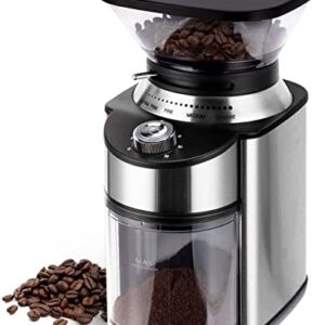 Electric Conical Burr Coffee Grinder, Adjustable Burr Mill with 19 Precise Grind Setting, Stainless Steel for Drip, Percolator, French Press, Espresso and Turkish Coffee Makers