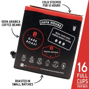 Java House Cold Brew Coffee On Tap, (128 Fluid Ounce Box) Not a Concentrate, No Sugar, Ready to Drink Liquid (Espresso, Pack of 1)