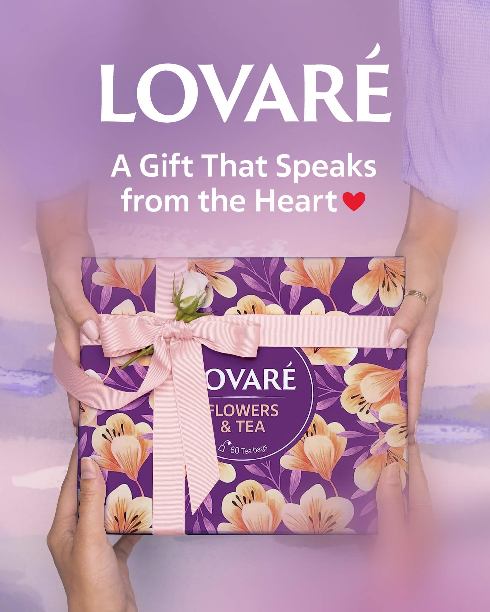 LOVARE Tea Bags Variety Pack - Made in Ukraine - Black and Green, Floral Berry, Mixed Blend Assorted Tea Collection - Tea Sampler - Tea Gift Sets for Tea Lovers (60 Bags - 12 Tastes)