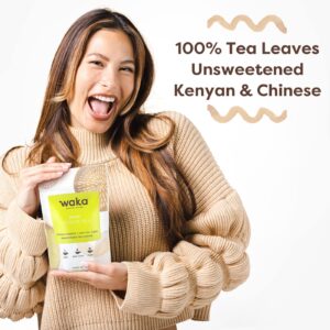 Waka Premium Instant Tea — Original Flavor Concentrated Green Tea Powder — No Sugar Added & Unsweetened — 100% Tea Leaves — 4.5 oz Bulk Bag for Hot or Iced Tea