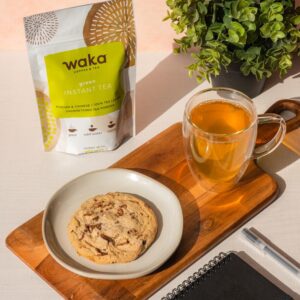 Waka Premium Instant Tea — Original Flavor Concentrated Green Tea Powder — No Sugar Added & Unsweetened — 100% Tea Leaves — 4.5 oz Bulk Bag for Hot or Iced Tea