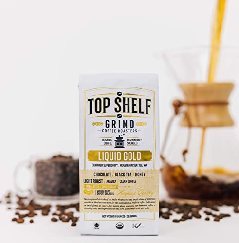 Organic Light Roast Whole Bean Coffee, The Best Espresso Beans from Peru - Fair Trade, Single Origin Mycotoxin & Mold Free Fresh Peruvian Purity | Super Healthy Arabica for Peak Performance - Low Acid