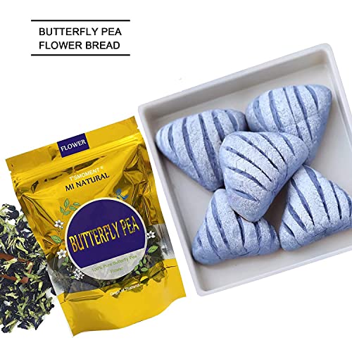 T'SMOMENT Butterfly Pea Flower Tea, Pure Natural Butterfly Pea Tea, Premium Dried Butterfly Pea Flower for Blue & Purple Tea Drinks and Food Coloring, 50g(1.76 Oz.)