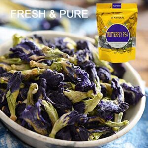 T'SMOMENT Butterfly Pea Flower Tea, Pure Natural Butterfly Pea Tea, Premium Dried Butterfly Pea Flower for Blue & Purple Tea Drinks and Food Coloring, 50g(1.76 Oz.)