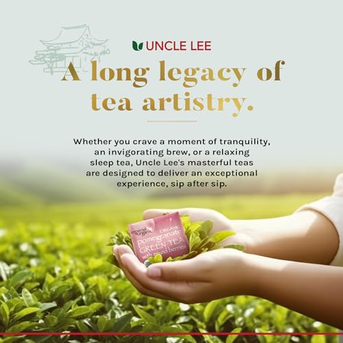 Uncle Lee’s Imperial Organic Tea Gift Set - Wellness Tea Sampler Gift Box with Green Tea, White Tea, Chai Rooibos Tea, and Sleep Tea, Individually Wrapped Tea Bags Variety Pack, 48 Count