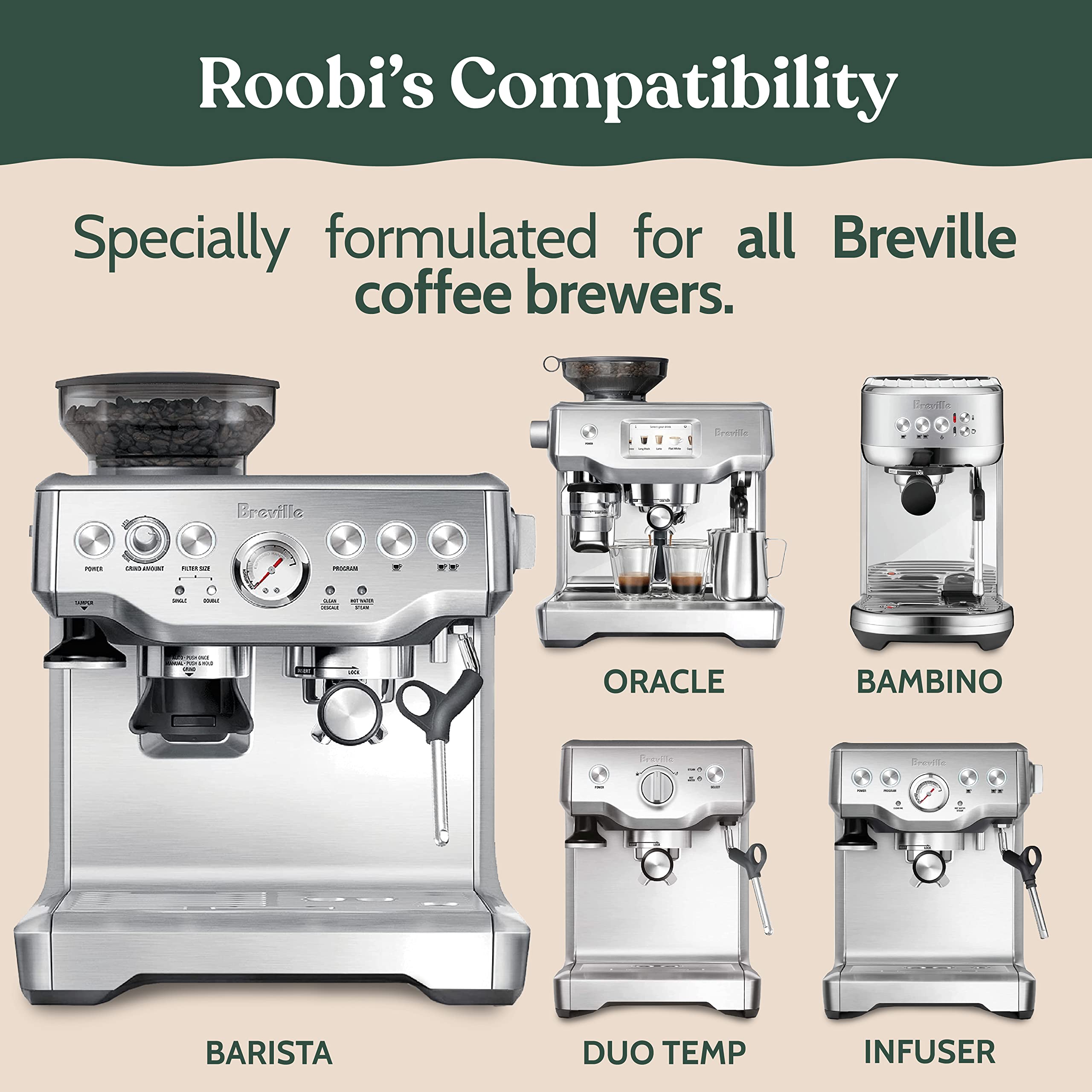 Breville Compatible Descaling Solution. Specially Formulated to Clean & Descale your Breville Machine. 2 Uses per Bottle, 2 Pack. Eco-Friendly Carbon Neutral Maintenance Kit.