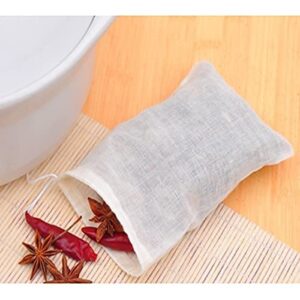 Reusable Sachet Drawstring Packing Bags Cheesecloth Cold Brew Coffee Bags 4X3Inch 50 Pcs for Spice,Tea filter,dried herbs,cooking,soup,odds and ends Tare Weight Saver Wrap Cotton Bag (Natural - 50Pcs)