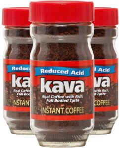 kava coffee low acid neutralized instant coffee, 4 ounce (pack of 3)