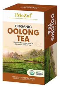 imozai organic oolong tea bags 100 count individually wrapped