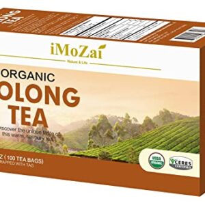 Imozai Organic Oolong Tea Bags 100 Count Individually Wrapped