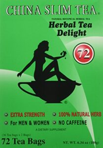 china slim tea extra strength for men and women 72 tea bags