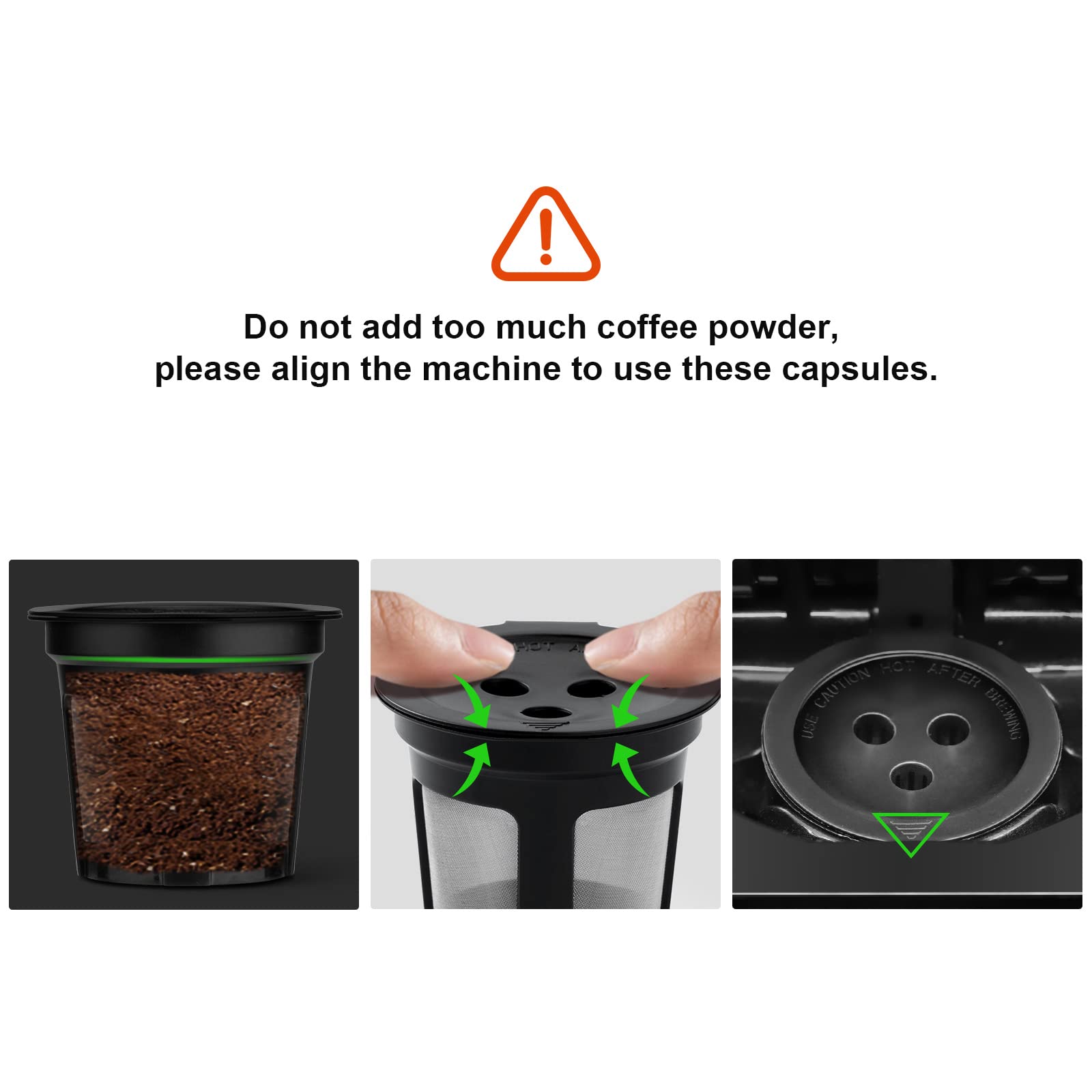 Reusable Coffee Pods for Ninja Dual Brew Coffee Maker, 3 Pack Reusable K Cups Coffee Filter Compatible with Ninja DualBrew Pro CFP301 CFP201