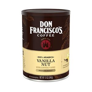 don francisco's vanilla nut flavored ground coffee, 12 oz can