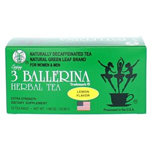 3 Ballerina Tea Extra Strength for Men and Women 3 Boxes Flavored Bundle (Orange, Lemon and Cinnamon Flavors)