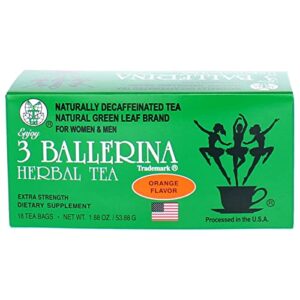 3 Ballerina Tea Extra Strength for Men and Women 3 Boxes Flavored Bundle (Orange, Lemon and Cinnamon Flavors)