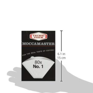 Technivorm Moccamaster 85090 Cup-One Paper Filters, 80 count, White