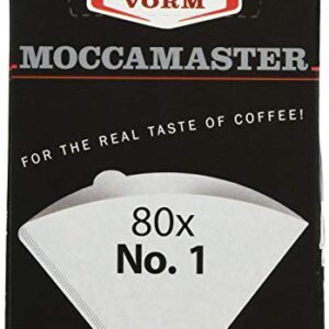 Technivorm Moccamaster 85090 Cup-One Paper Filters, 80 count, White