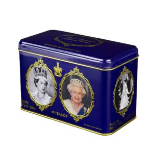 Queen Elizabeth II Tea Tin with 40 English Breakfast Teabags